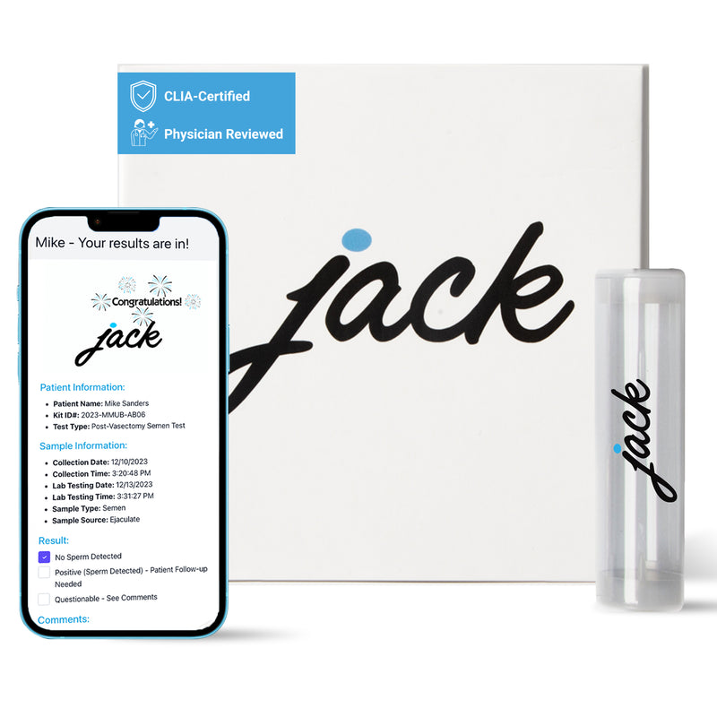 Jack At-home Vasectomy Test Kit – Undeez Vasectomy Recovery Underwear